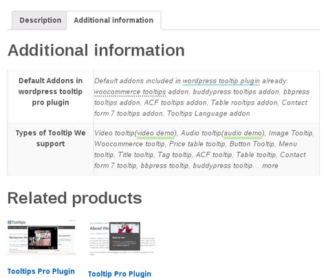 Woocommerce Tooltip Demo Wordpress Tooltips Plugin