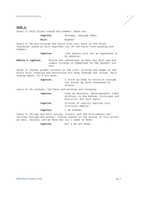 Scripting Comics An Example