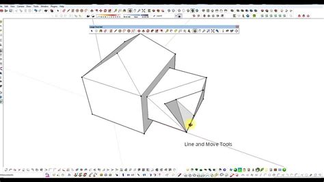 Tutorial Sketchup Line And Move Tools Youtube