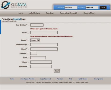 Cara Memasang Iklan KlikSaya Pada Blog