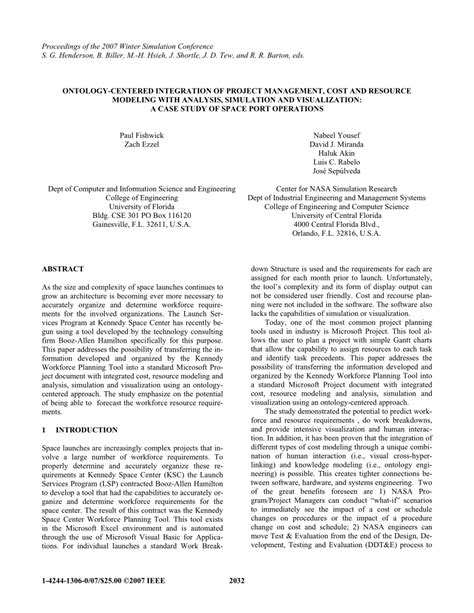 pdf ontology centered integration of project management cost and