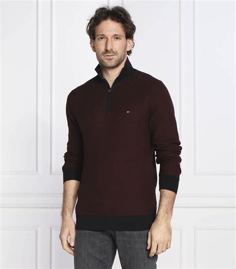 Sweater 2 Tone Tommy Hilfiger Regular Fit Color Black Gomezplen