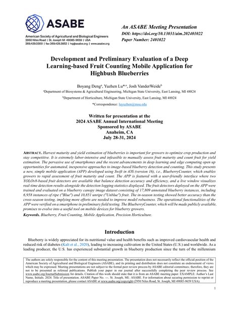 Pdf Development And Preliminary Evaluation Of A Deep Learning Based Fruit Counting Mobile