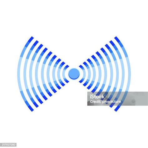 Refraction Wireless Signal Wave Cartoon Vector Illustration Stock