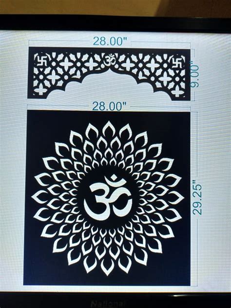 New Om Background Jali Cnc Jaali Design Pooja Door Design Cnc Cutting Design