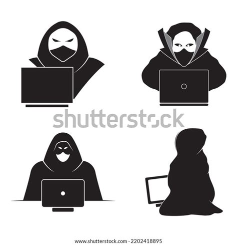 Anonymous Hacker Character Illustration Vector Design Stock Vector Royalty Free 2202418895