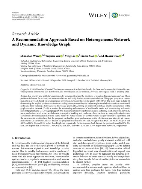 pdf a recommendation approach based on heterogeneous network and