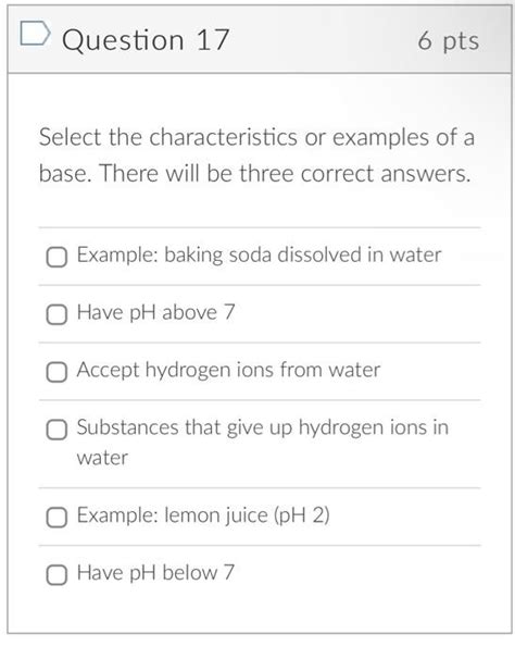 Solved Question 17 6 Pts Select The Characteristics Or