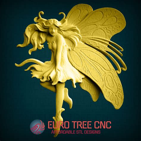 Tinkerbell Fairy 3d Stl Model Cnc Router Engraver File Etsy