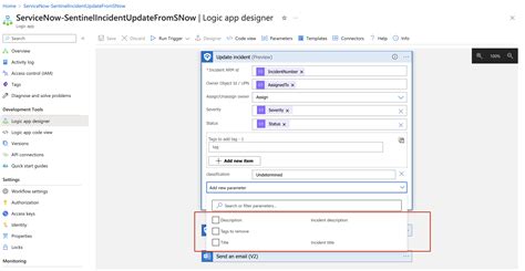 logic app microsoft sentinel update incident action fails to close an