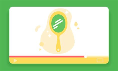 뷰티 블로거 아이콘입니다 비디오 플레이어 프레임에서 플랫 라이트 스타일 벡터 이미지를 미러합니다 인플루언서 아이콘을 만드세요 고객 참여에 대한 스톡 벡터 아트 및 기타