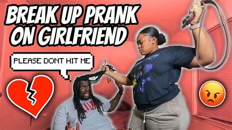 BREAK UP PRANK ON GIRLFRIEND SHE CRIED 😰 - YouTube
