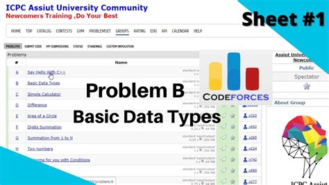 icpc assiut sheet sheet 1 problem b basic data types exotic it