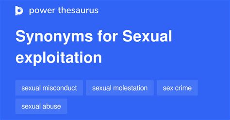 Sexual Exploitation Synonyms 277 Similar Words And Phrases Sexual Exploitation Synonyms 277 Similar Words And Phrases