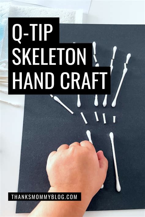 Q Tip Skeleton Craft As Fun Halloween Art Or Cute X Ray Craft