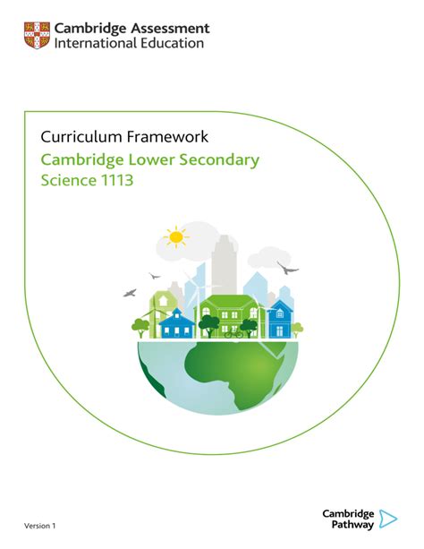 Cambridge Lower Secondary Science Curriculum Framework