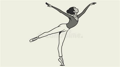 Graceful Dance Ballerina In Elegant Pose Vector Design Generative Ai Stock Vector