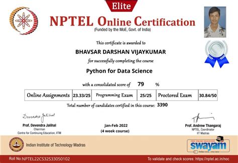 Darshan Bhavsar On Linkedin Python Datascience Nptel