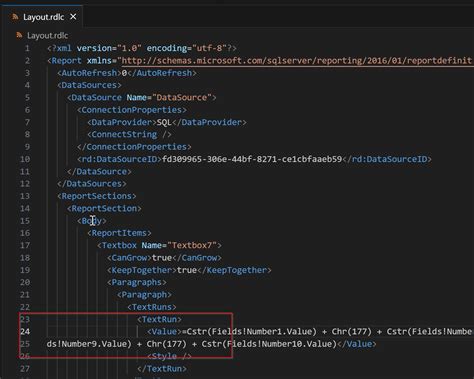 Certain Expressions In RDLC Layouts Will Cause That Layout To Fail Validation In V Issue
