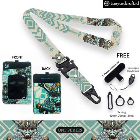 Jual Lc Id Lanyard Craft Oni V3 Gantungan Tali Holder Card Printing