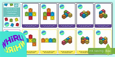 Whirli Home Learning Cube Construction Challenges Twinkl