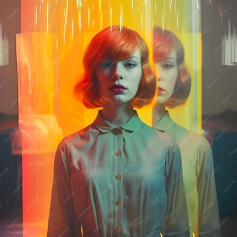 Premium Photo Young Girl With Split Personality