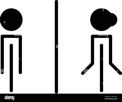 Bathroom Sign Man And Woman Toilet And Restroom Sign Symbol In A Glyph