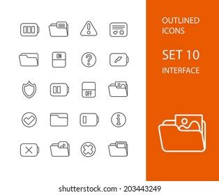 Outline Icons Thin Flat Design Modern Stock Vector Royalty Free Shutterstock