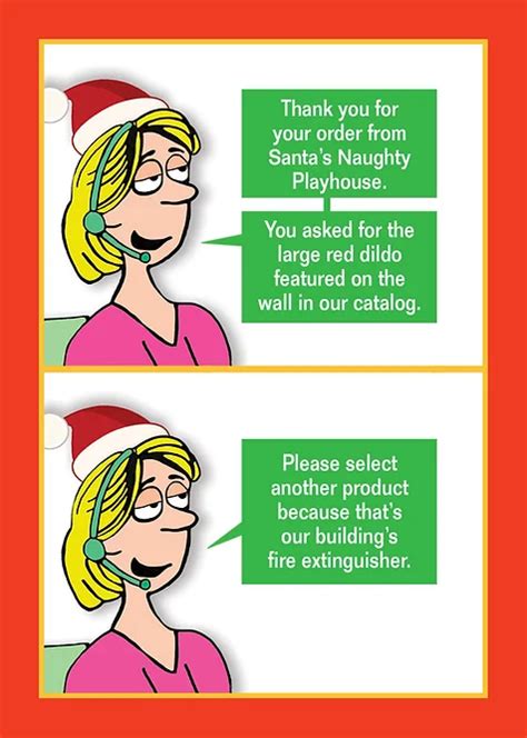 Card Santas Naughty Playhouse