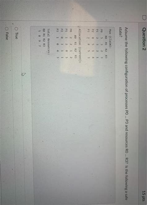 solved assume the following configuration of processes pop3