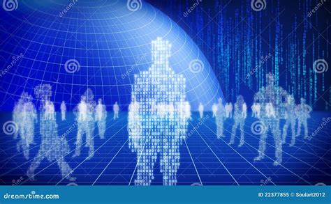 Binary World Concept Stock Illustration Illustration Of People 22377855