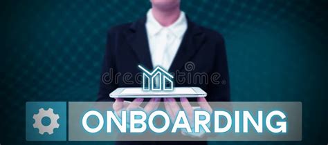 Writing Displaying Text Onboarding Internet Concept Action Process Of Integrating A New
