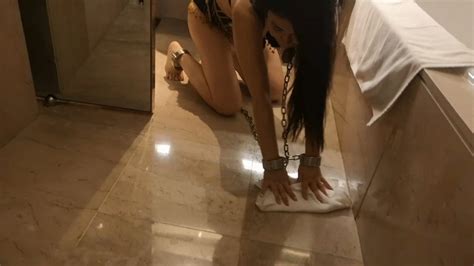 Lk011esclave Mina Travaillant Avec Des Chaînes Et Des Entraves Pour