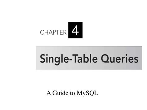 PPT A Guide To MySQL PowerPoint Presentation Free Download ID 5882410