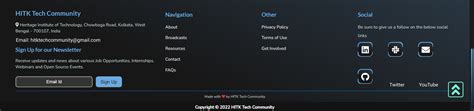 Frontend Update Footer · Issue 716 · Hitk Tech Communitycommunity