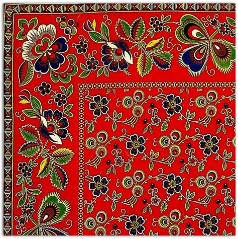 Платок "Кумачовый".Конец19 века.Россия "Товарищество мануфактур ...