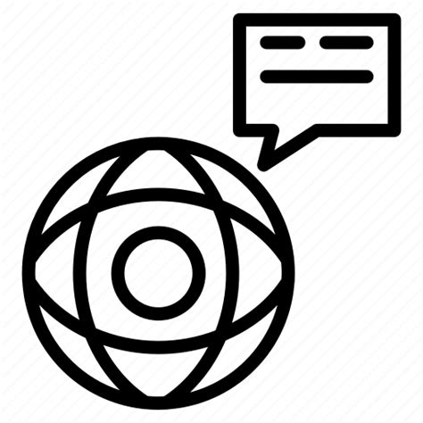 Earth Chat Globe World Comment Conversation Global Icon