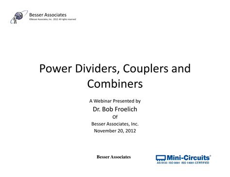 pdf power dividers couplers and combiners dokumen tips