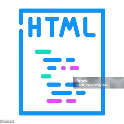 html 파일 형식 문서 색상 아이콘 벡터 일러스트 레이 션 0명에 대한 스톡 벡터 아트 및 기타 이미지 0명 html