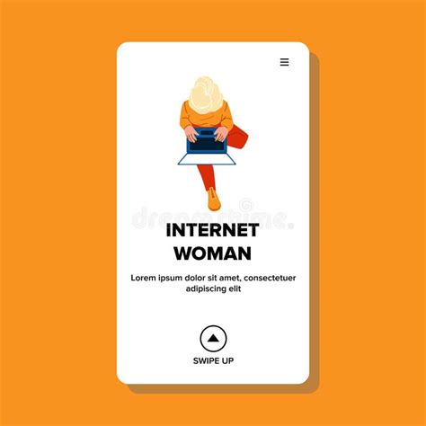 Internet Woman Vector Stock Vector Illustration Of Model 258862971