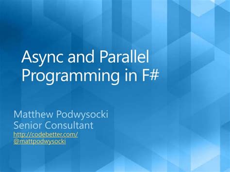 Async And Parallel F Ppt