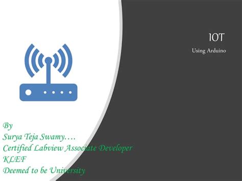 Iot Uisng Arduino Ppt