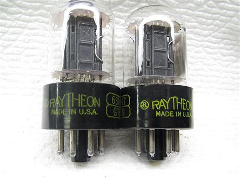 raytheon 6sn7 gtb platinum matched pair us made not russian chinese re