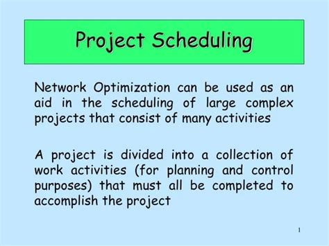 Ppt Effective Project Scheduling And Optimization Techniques Powerpoint Presentation Id9487564