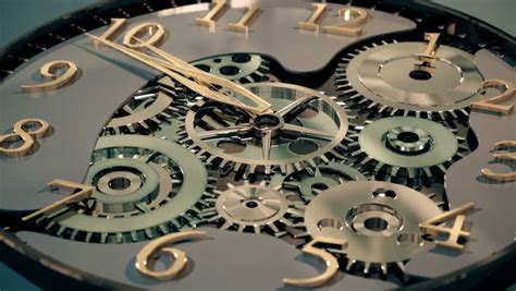 Clock Gears Spinning Timelapse Stock Footage Video 100 Royalty Free