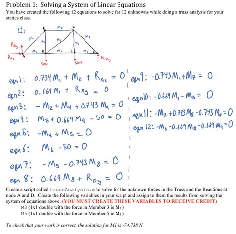Problem Solving A System Of Linear Equations You Chegg