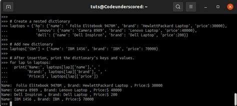 How To Use Python Dictionary Of Dictionaries Code Underscored