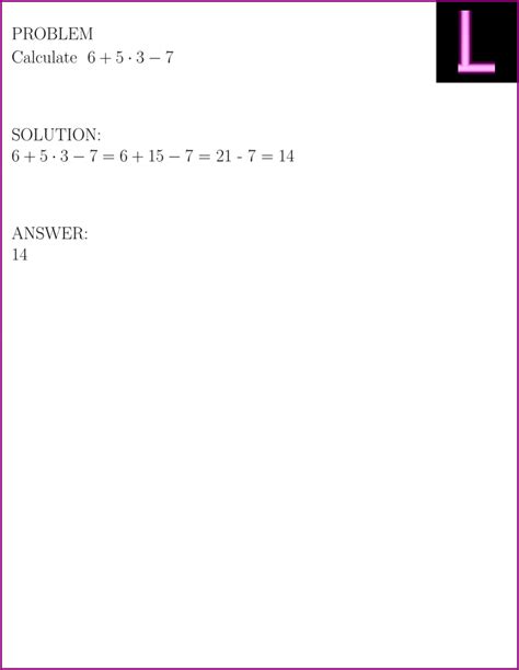 Order Of Operations Example LUNLUN COM Order Of Operations Example LUNLUN COM