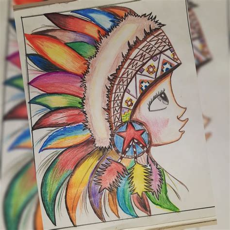 Tribal Woman Drawing