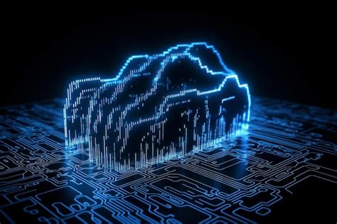 Premium Ai Image Abstract Cloud Computing Concept 3d Rendering Toned Image Double Exposure